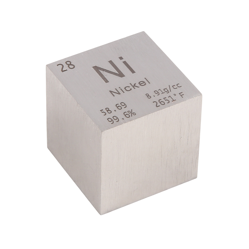 Nickel 1Inch Metal Density Square - 99.6% Pure Elements for Chemistry - Periodic Table Design ...