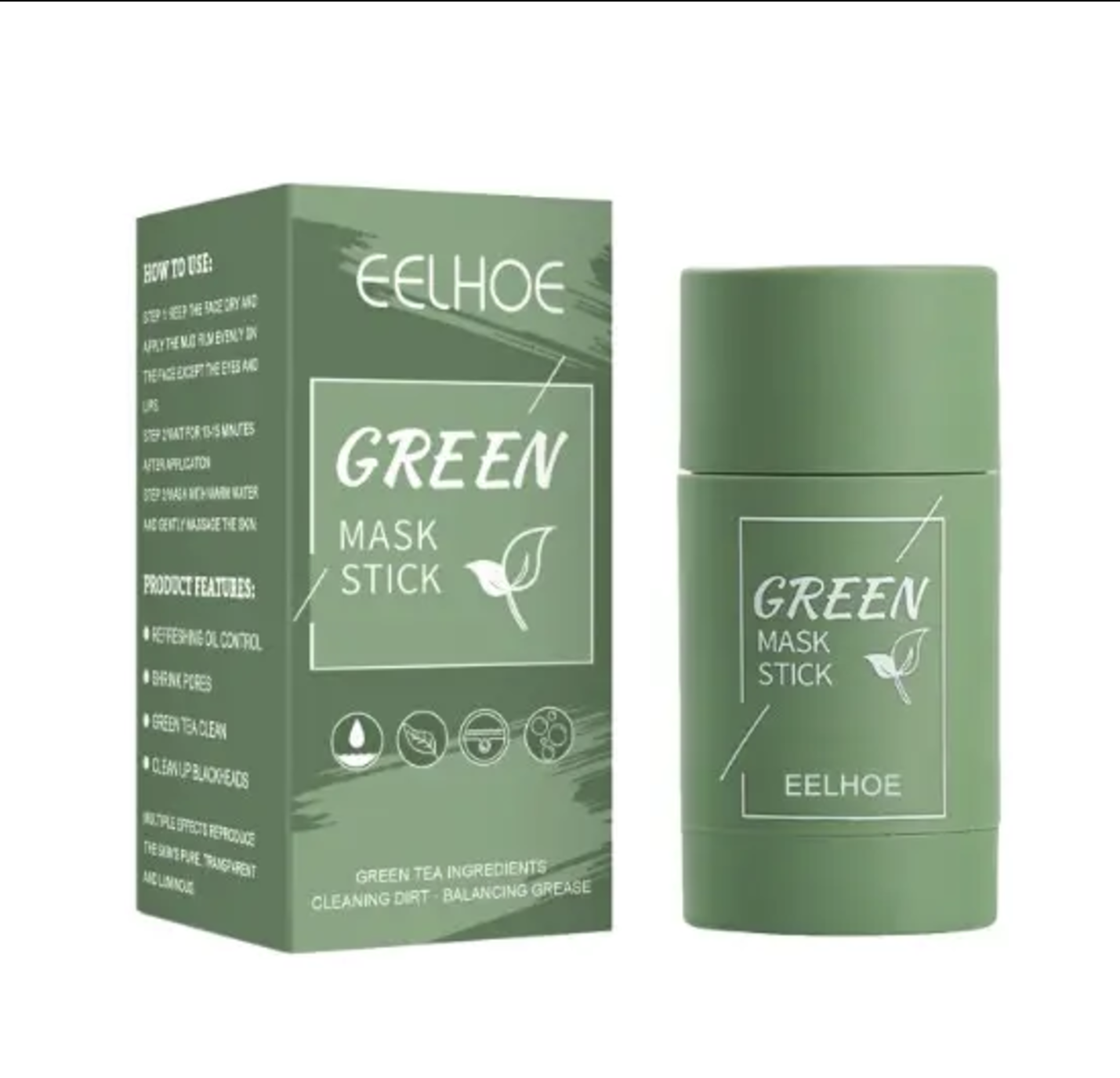 EELHOE Green Tea Solid Stick Mask 40GM Deep Cleansing & Hydrating Mask ...