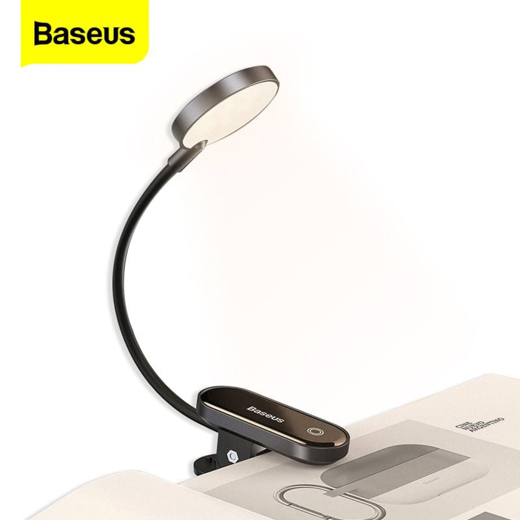 Baseus USB Led Light Rechargeable Mini Clip-On Desk Lamp Light Flexible Nightlight | Daraz.com.bd