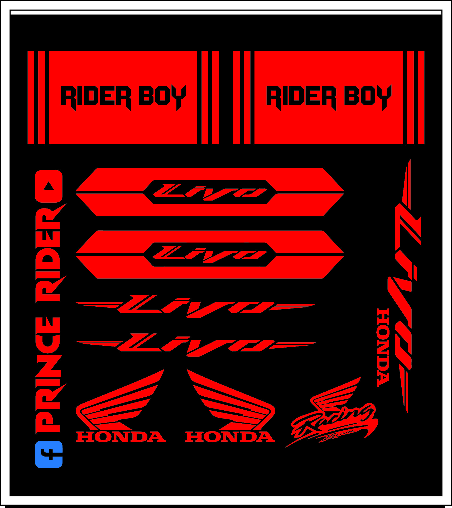 honda bike all sticker | bike modify sticker |honda livo sticker | Bike ...