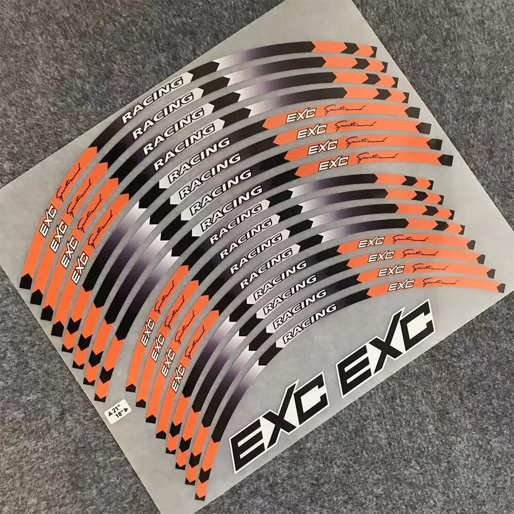For KTM 125 EXC 125/250/300/350/450/500 Racing Wheels Strips Motorcycle ...