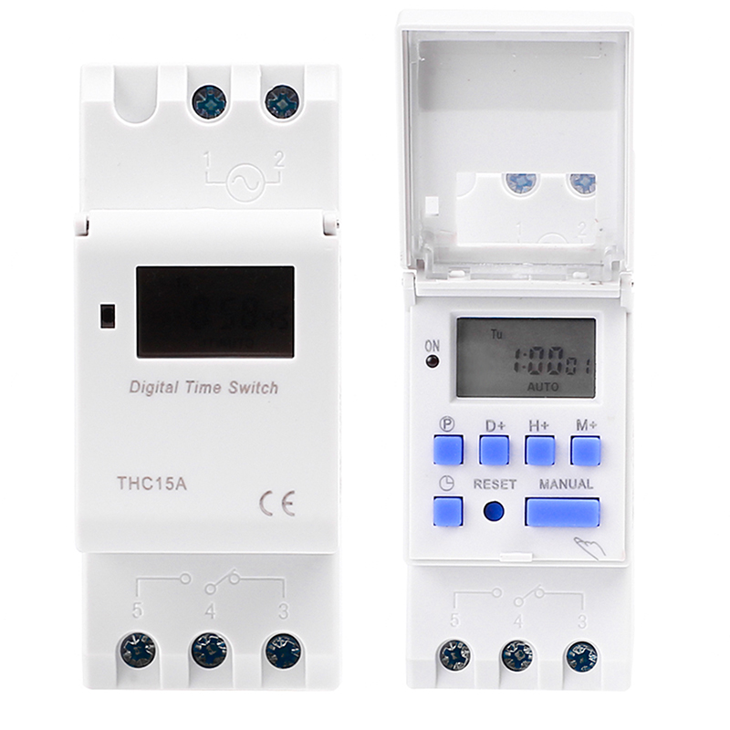 THC15A Electronic Digital Timer Switch Relay Control 220V 12V 24V 110V ...