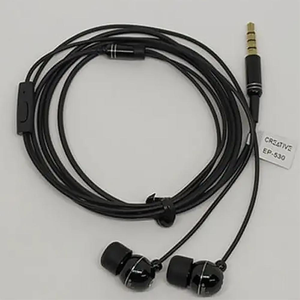 Orignal Creative High Bass Audio Earphone With Pouch Ep-530 - Black ...