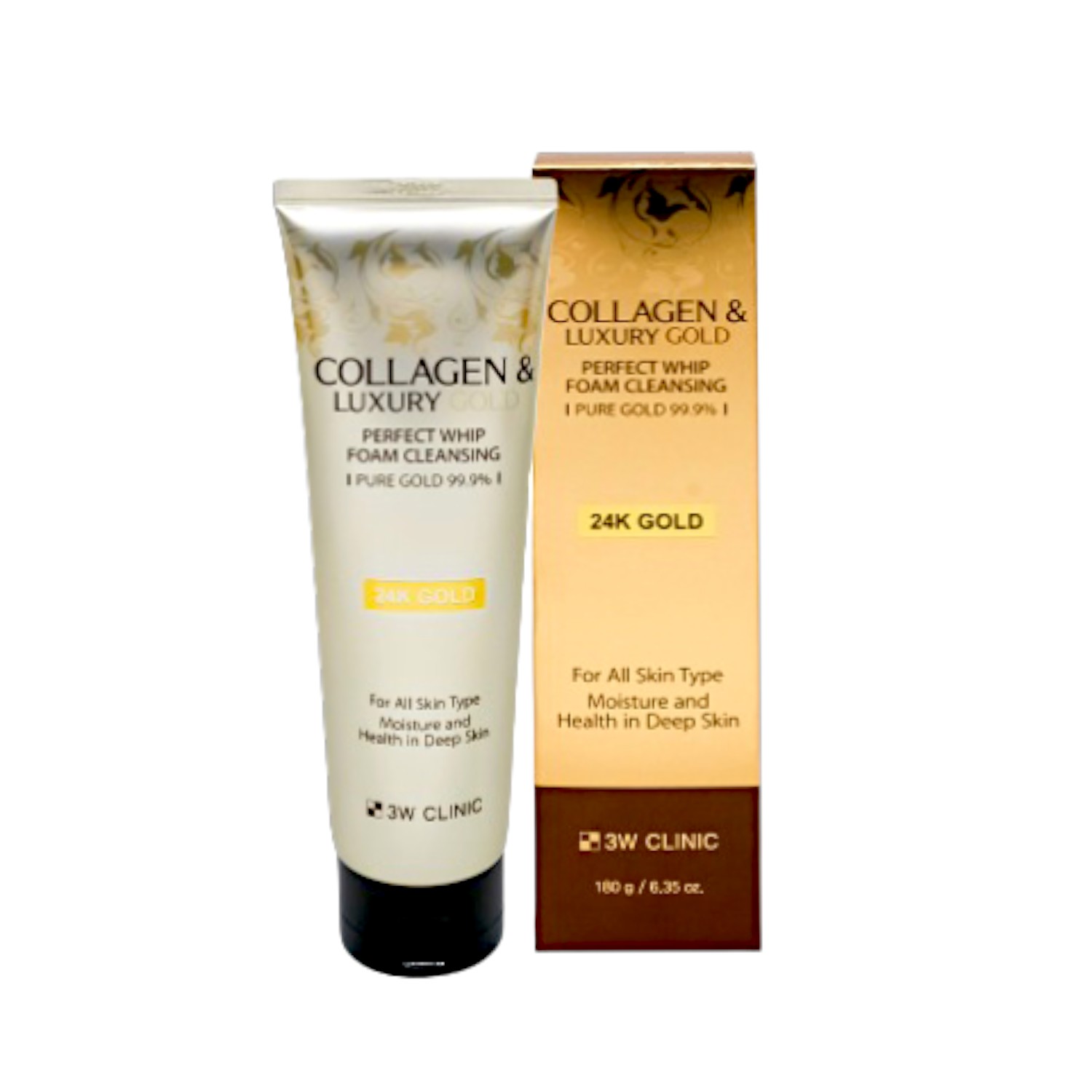 3W Clinic Collagen & Luxury Gold Perfect Whip Foam Cleansing 180g ...