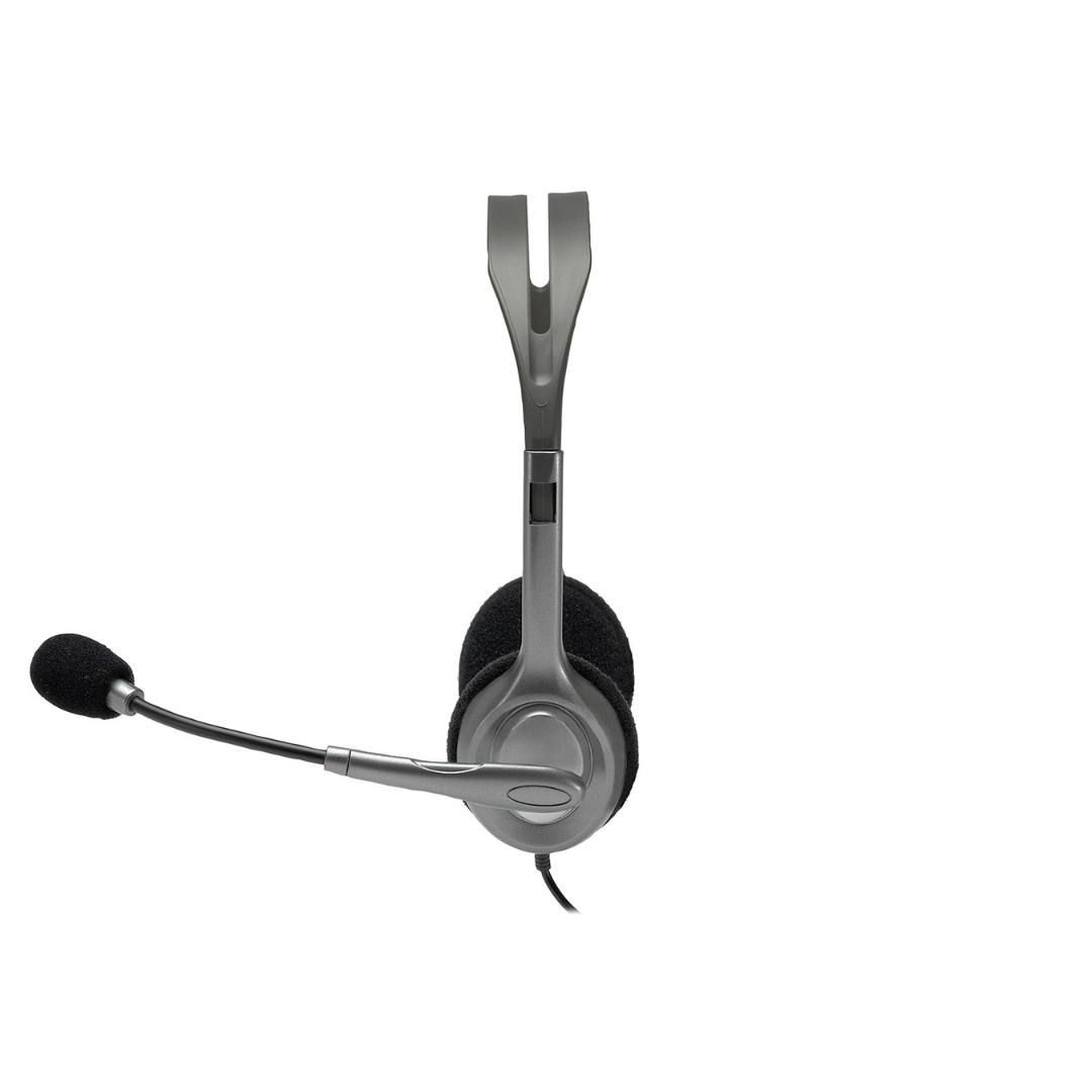 Logitech H110 Wired Headset, Stereo Headphones with Noise-Cancelling ...