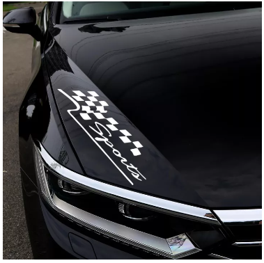 Sports Motorcycle Car Decal Vinyl Funny Auto Decals Racing Sports Flag ...