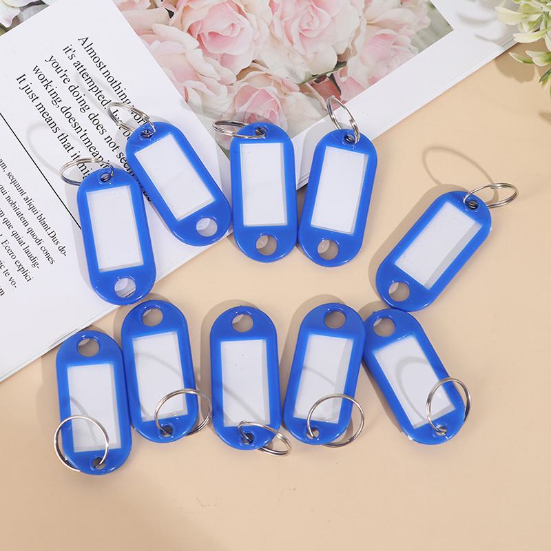 Plastic Custom Split Ring ID Key Tags Key Chains Numbered Name Luggage ...