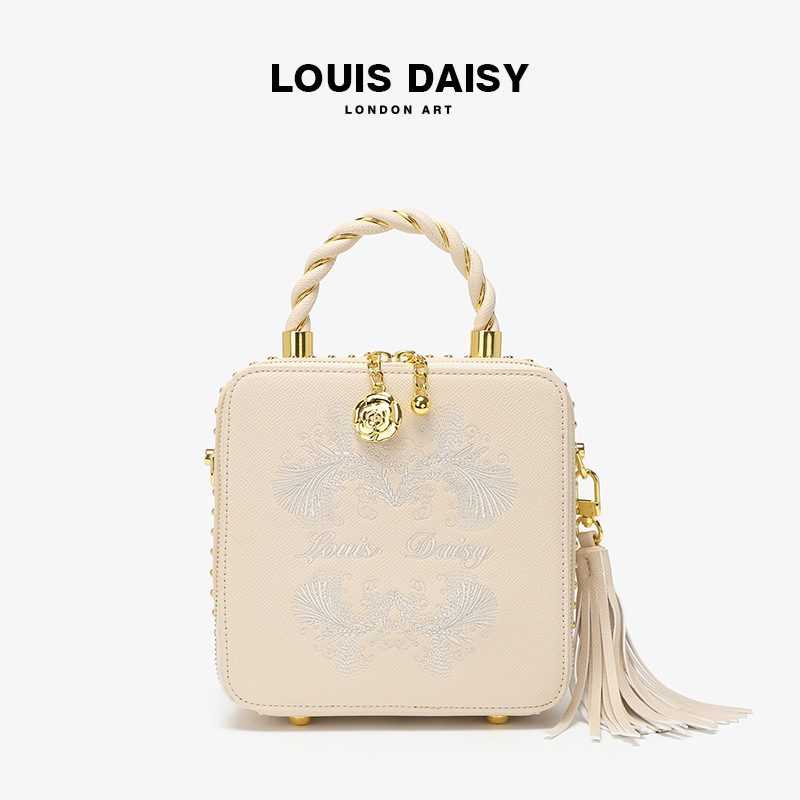 Louis· Daisy Louis Daisy 2024 New Embroidery Handheld Small Square Bag ...