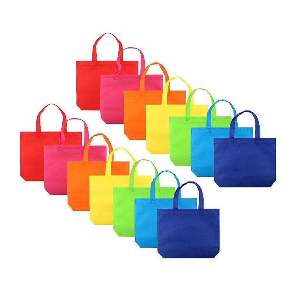 Gift Tote Bags DIY Party Favor Non-woven Blank Bags 7 Assorted Bright ...