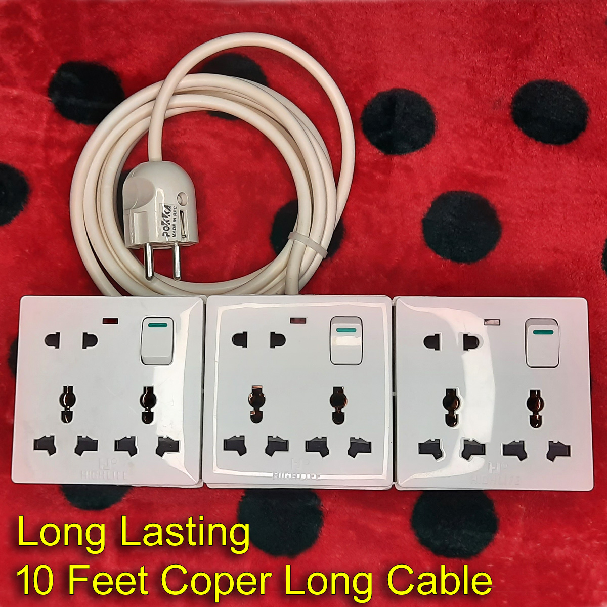 Handmade Multiplug 24pin 9 Port Universal Socket and 100% Copper cable ...
