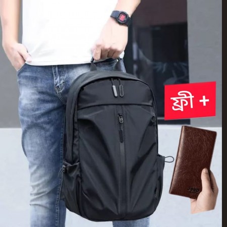 Waterproof Multi-Functional Laptop Backpack With Free Wallet | Daraz.com.bd