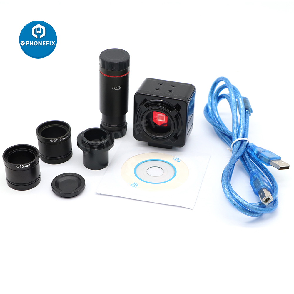 5MP USB Digital Video Microscope industrial Camera 0.5X Eyepiece C ...