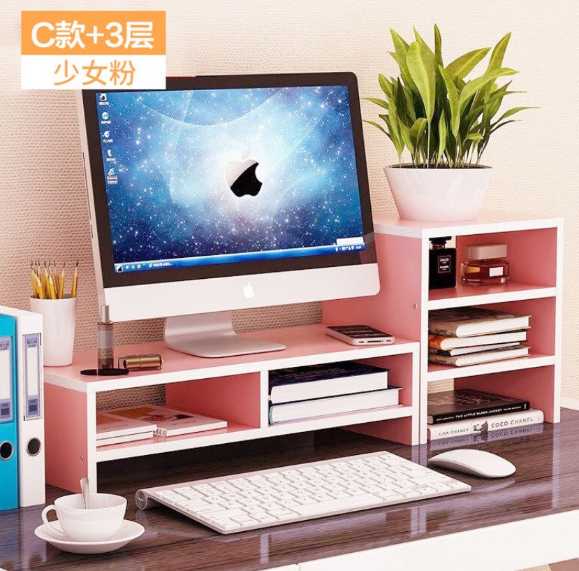 Cute computer elevated desk storage box artifact desktop monitor ...