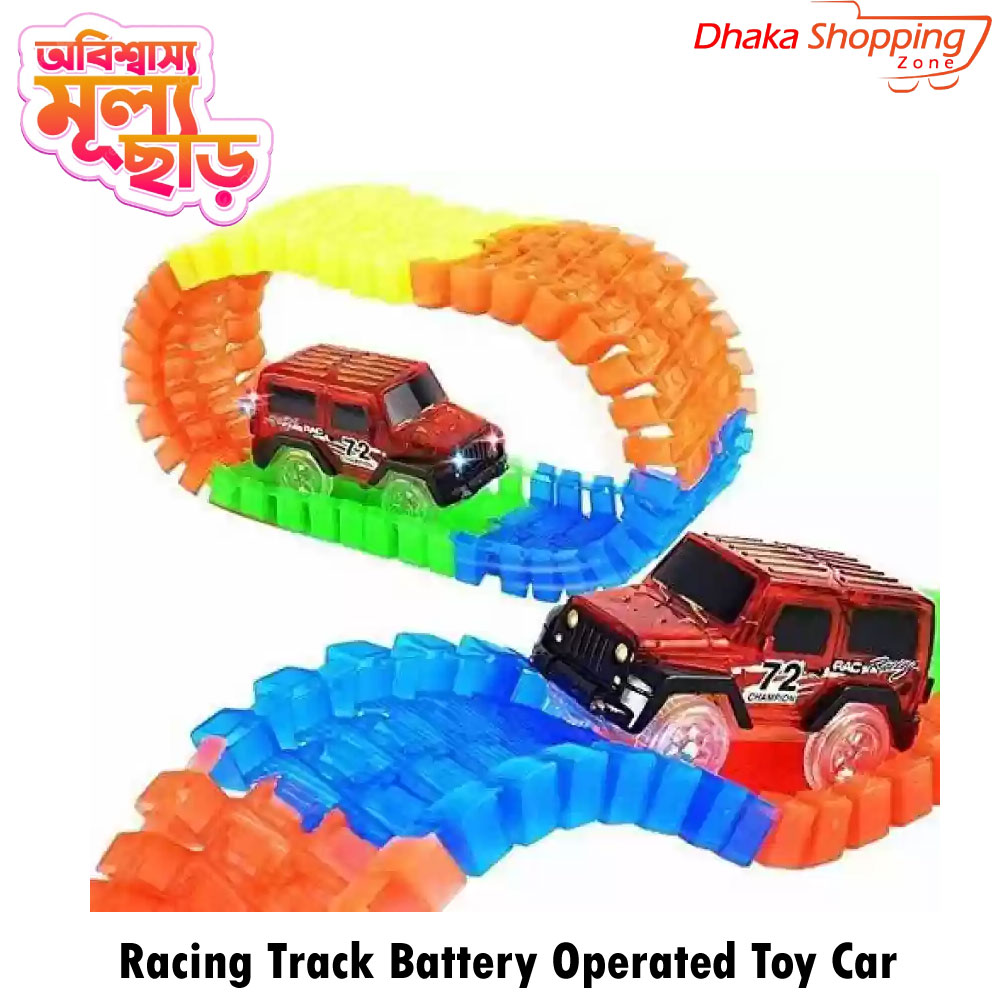 Various types of tracks racing tracks in the dark battery operated toy ...