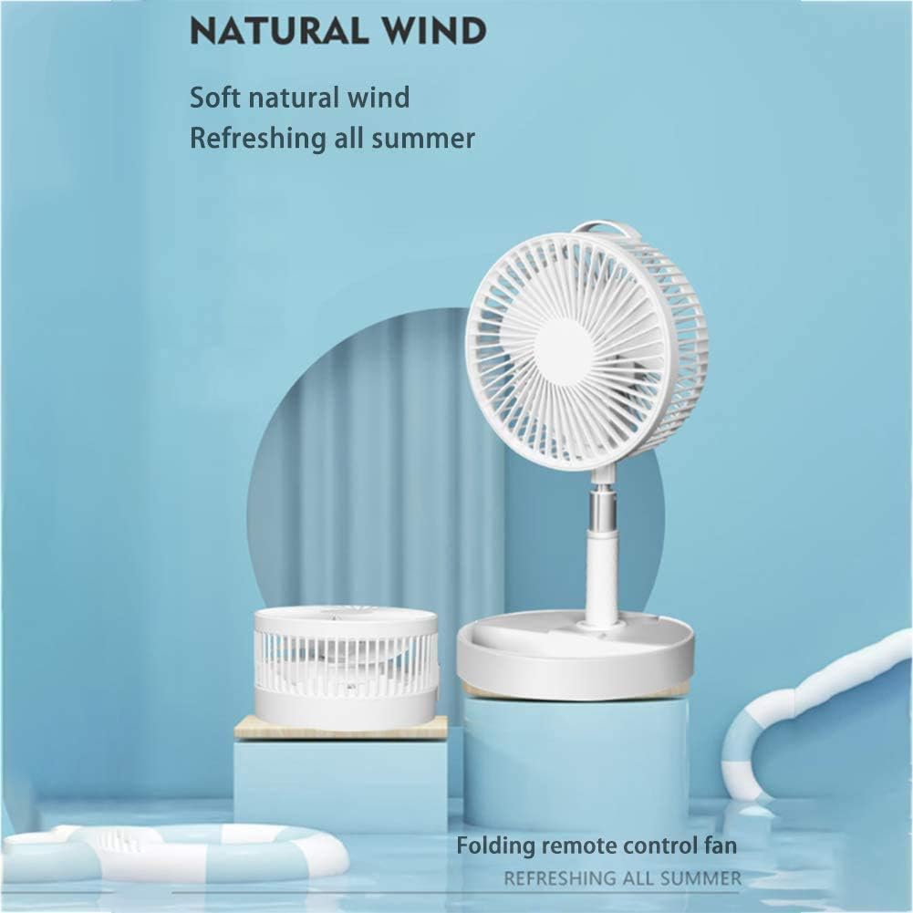 USB Portable Telescopic Table Fans With 7200 mAH Rechargeable Battery ...