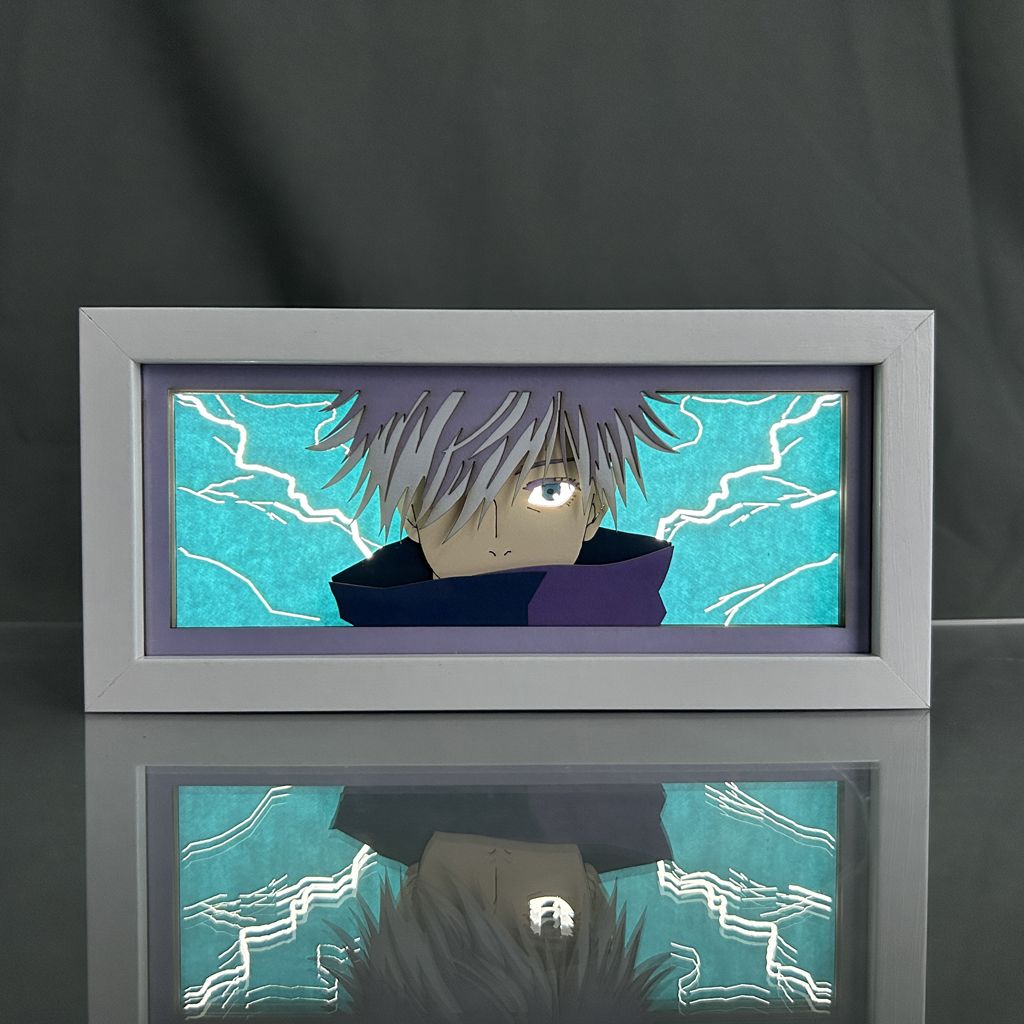 Paper Cut Shadow Box Jujutsu Kaisen Sukuna Led Light for Bedroom Desk ...