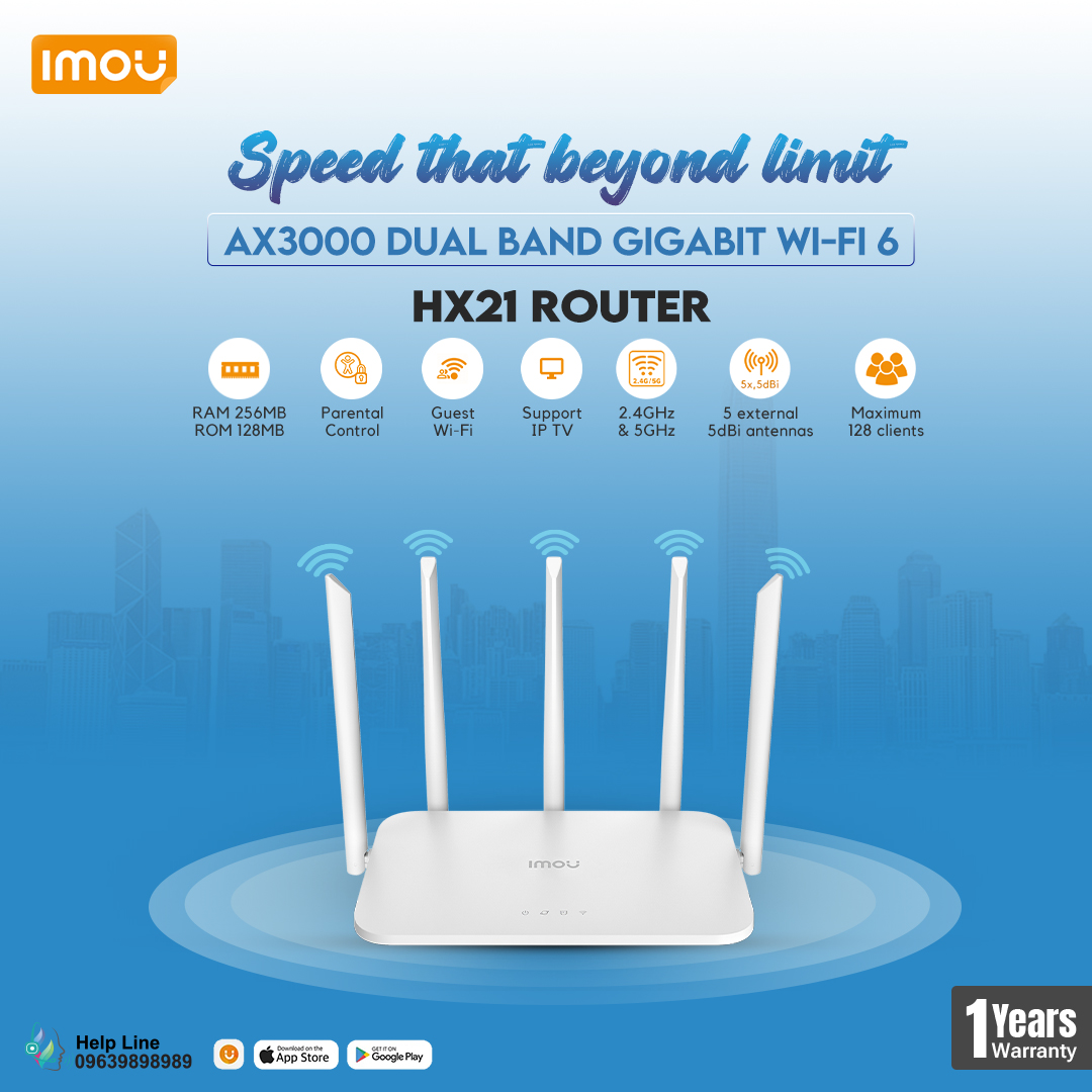 IMOU HX21 Dual-Band Wi-Fi6 Router | Imou-Link Mesh | Imou Wi-Fi Auto ...