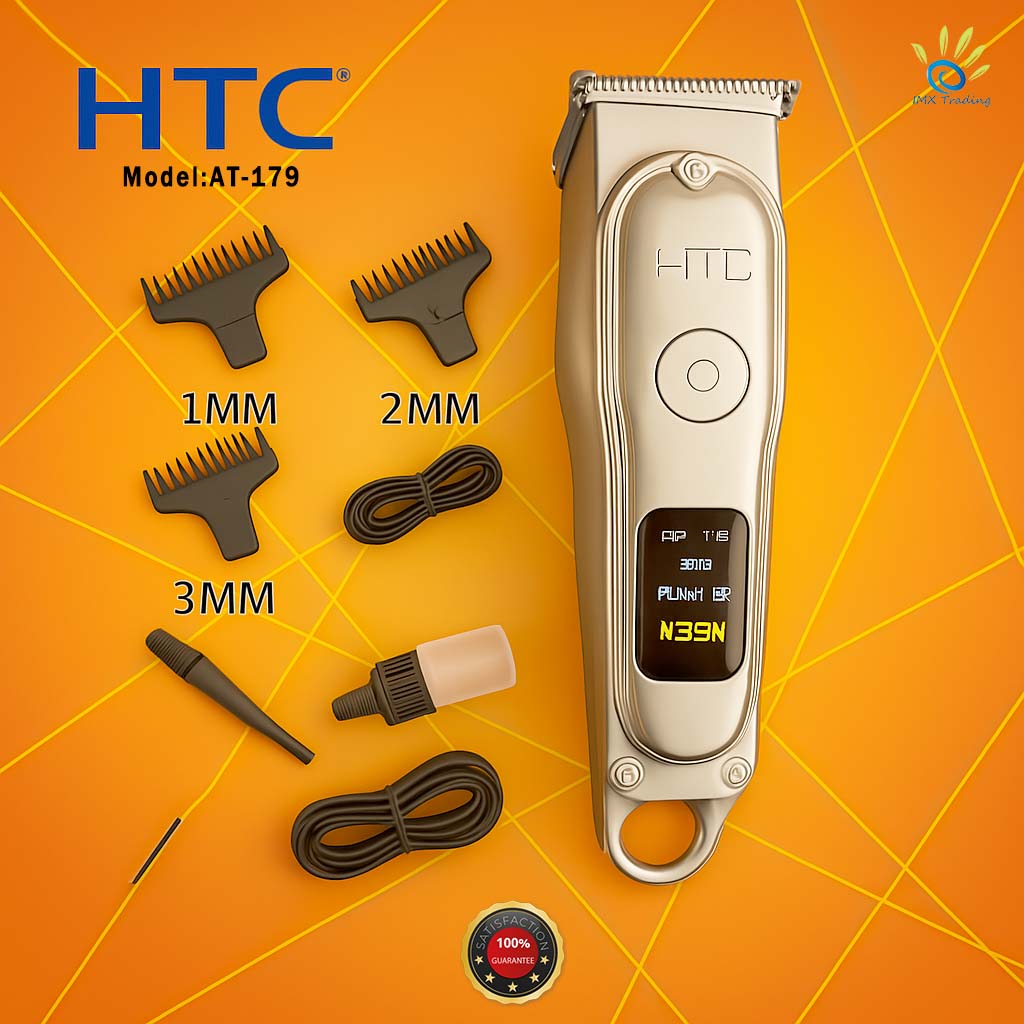 HTC AT-179 Smart Grooming Trimmer | Rechargeable Hair & Beard Clipper ...