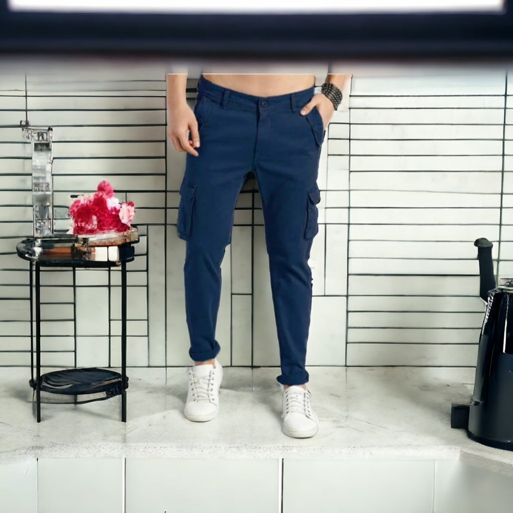 1/7 Ash Colour Mens Siz Pocket Stylish Exclusive Cargo Mobile Pant ...