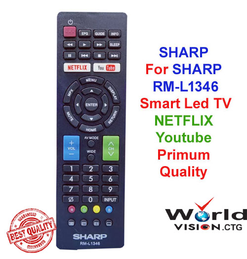 Remote Control For Sharp Smart Led Tv Remote, | Daraz.com.bd