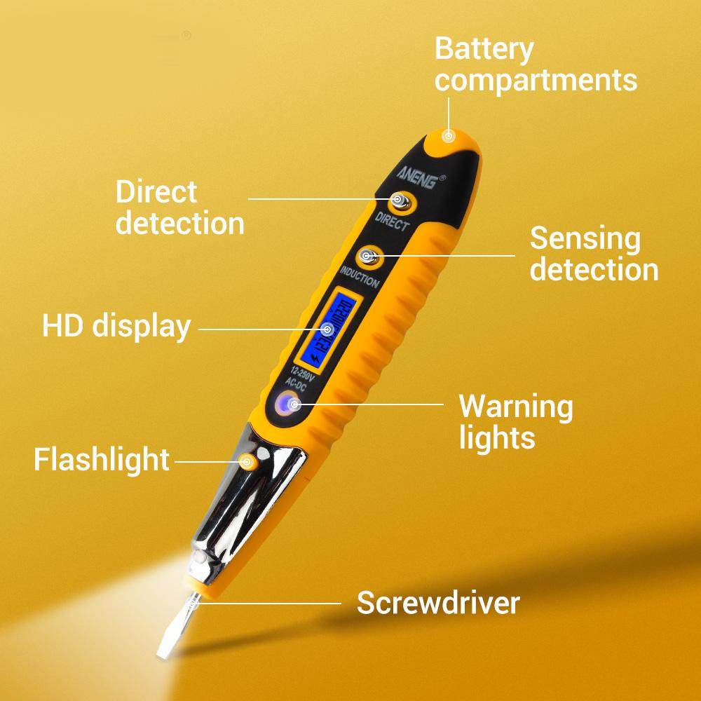 Digital Tester Pen[[Ac/Dc]]12-250V]]Lcd Display]]Electrical Accessories ...