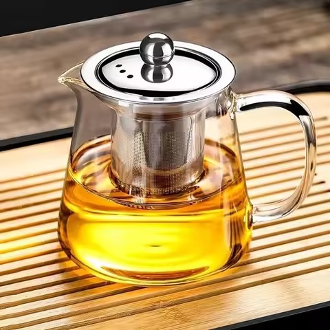 550 to 1350 ml Big Size Heat resistant Glass Teapot with Tea Strainer ...