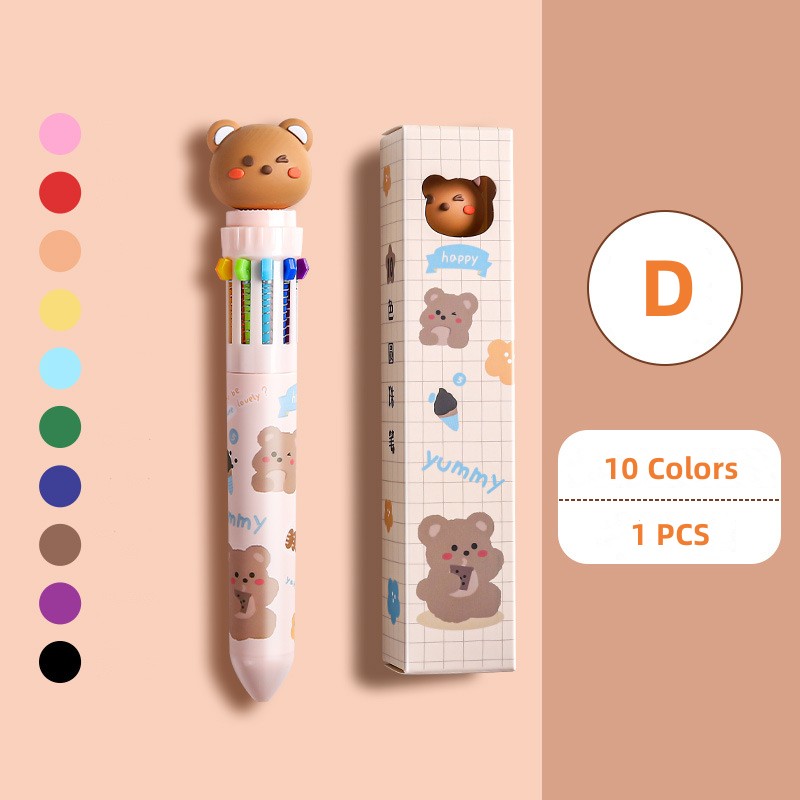 RHS Online 10 Color Cartoon Ball Pen Art Marker Color Ballpoint Pen ...