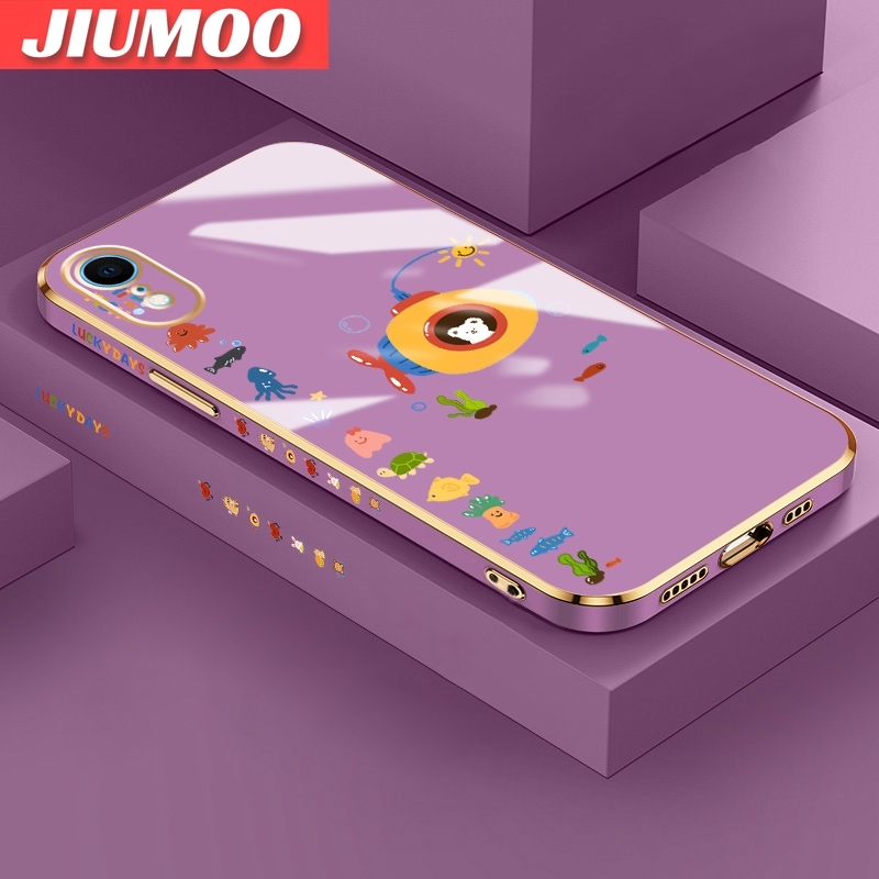 JIUMOO For IPhone XR Case Cartoon Cute Side Phone Case Square Edge ...
