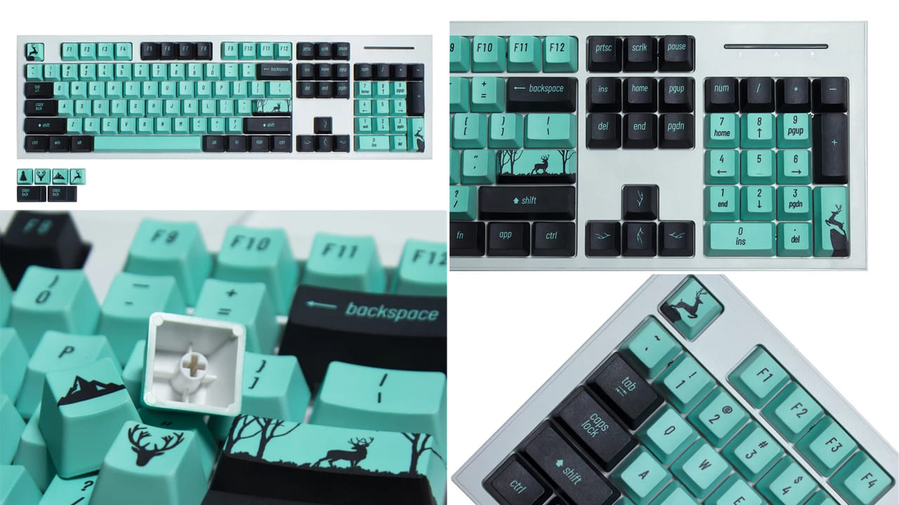 108Pcs/Set PBT sublimation rendering Keycaps with Cherry Profile for ...