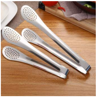 Stainless Steel Food Clip/ Tongs Spoon/ Clamp Salad Serving/ Barbecue ...