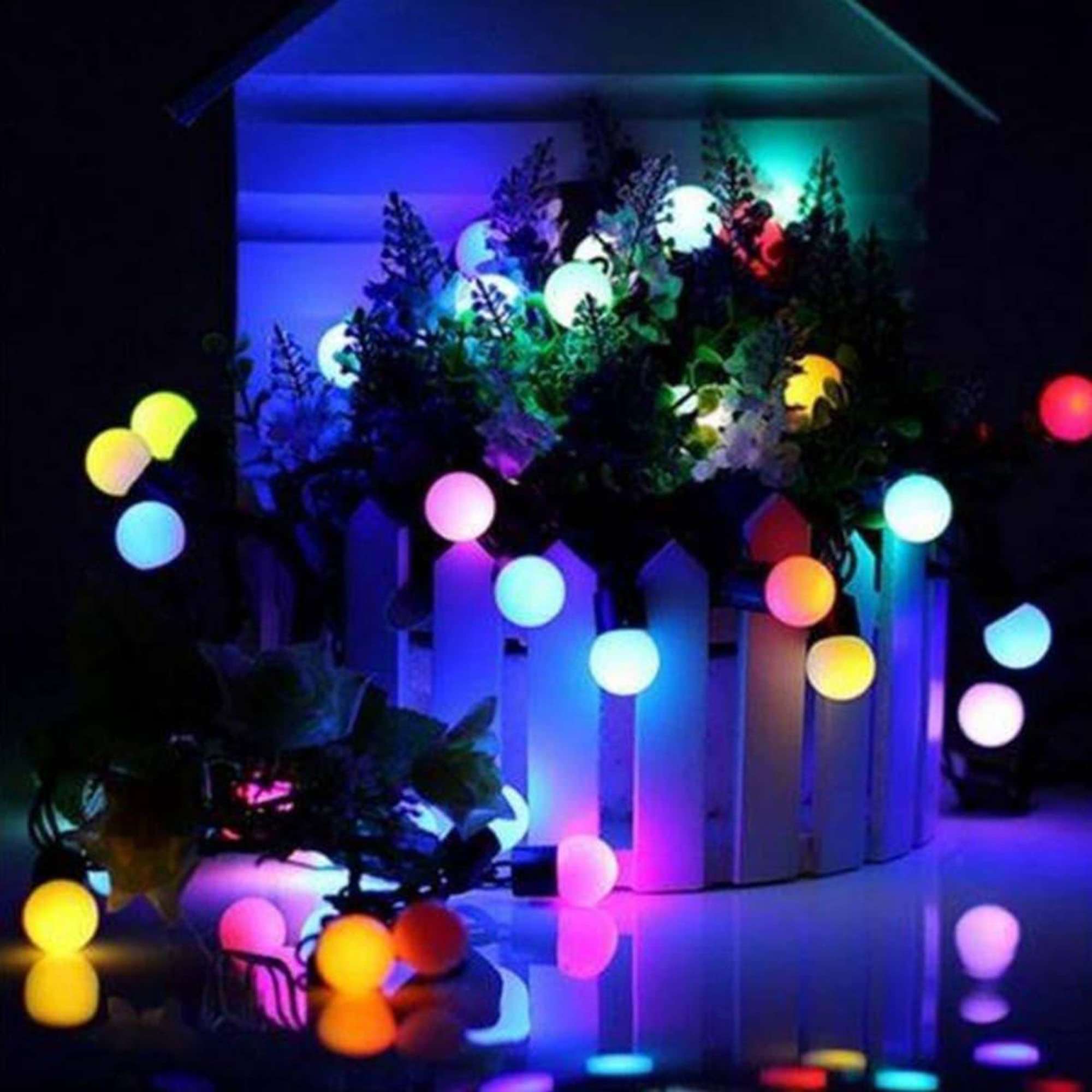 Led ball shaped string fairy lights in different colors - fairy lights ...