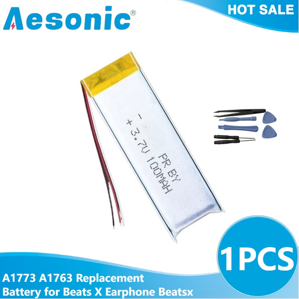Headset Replacement A1773 A1763 100mAh Battery for Beats X Earphone ...
