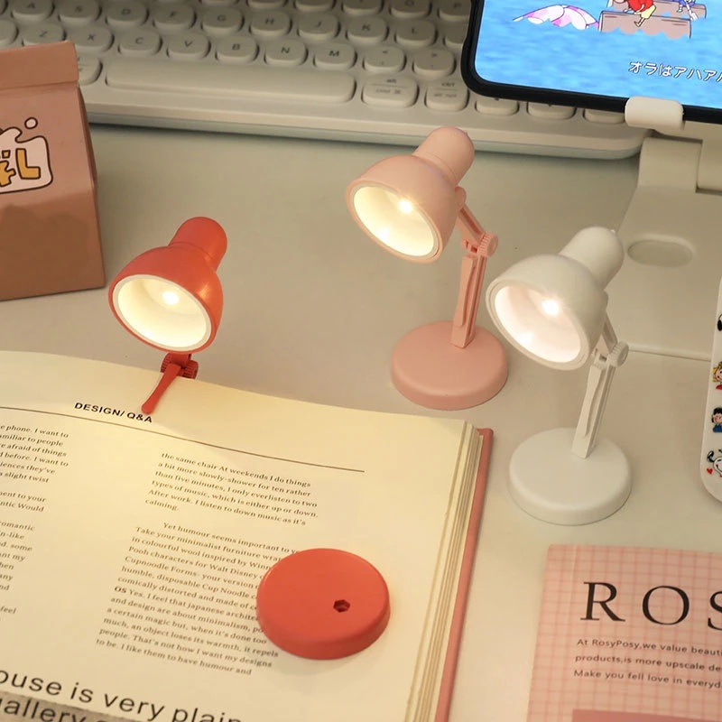 Mini Portable Clip-on Adjustable Flexible Gooseneck LED Desk Lamp Book ...