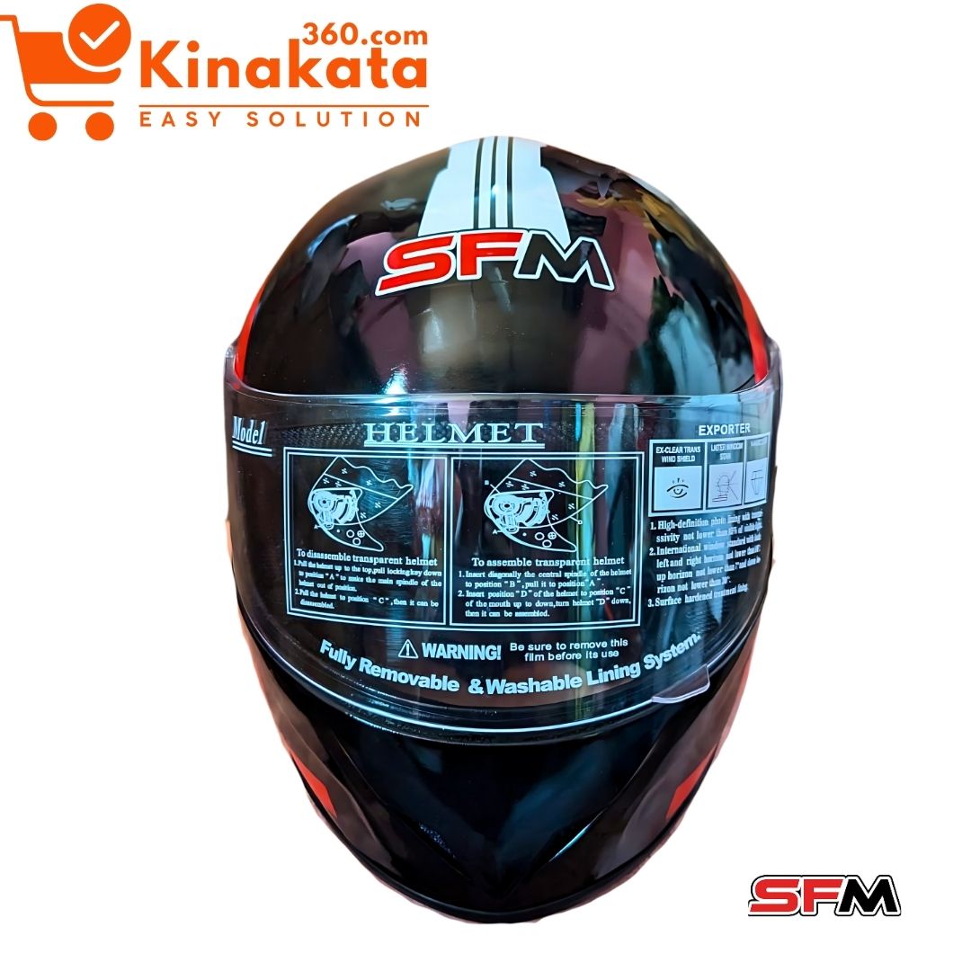 SFM 360V High-Speed Full Face Motorcycle Helmet – Aerodynamic ABS Shell ...