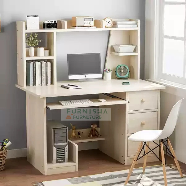 Levente Extendable Reading Table, Study Table with Storage Drawer and ...