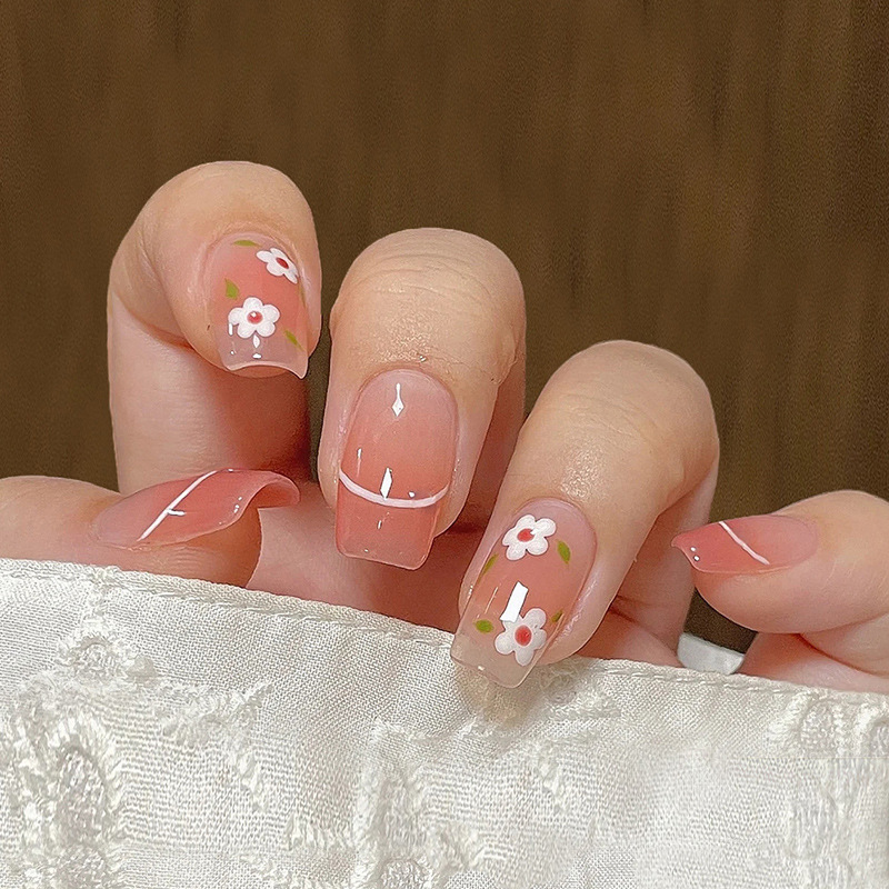 2 Color Flower Print Hand Nail | Daraz.com.bd