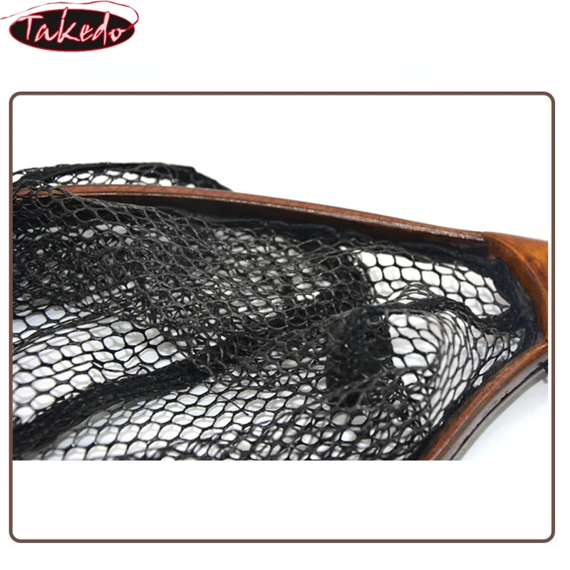 TAKEDO TKL003 Soft Rubber Mesh Trout Scoop Net Waterproof Cinnamomum ...