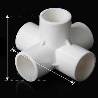 20-32MM 3D 3/4/5/6 WAY Cross Joint Fitting Elbow Connector DIY PVC ...