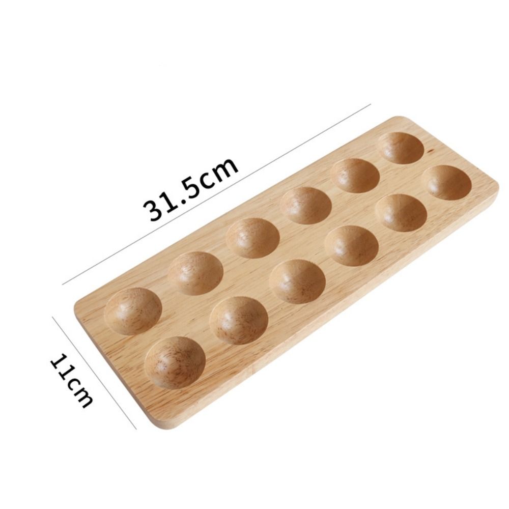 Egg Organizer 4/6/12 Holes Wooden Egg Holder Multi-Compartment Rustic ...
