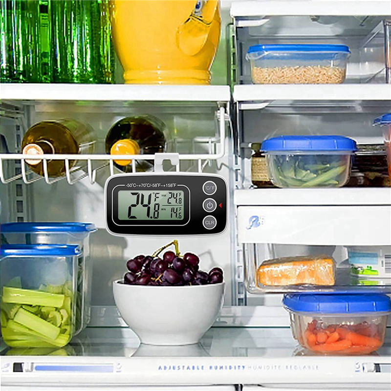 EITGZWAS Fridge Thermometer, Digital Refrigerator Thermometer ...
