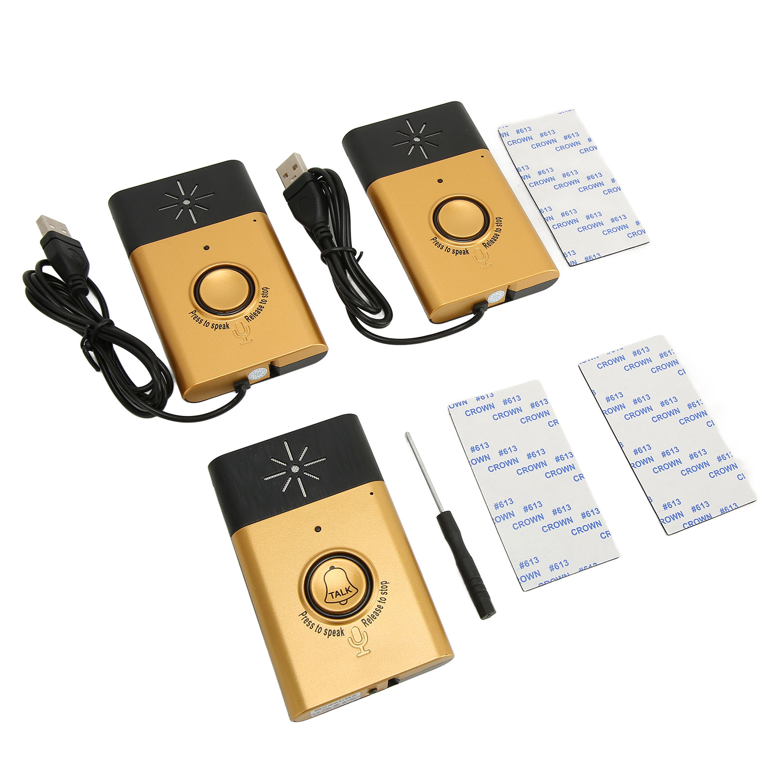 Smart Wireless Doorbell Two Way Calls 2 Outdoor Receivers 1 Indoor ...