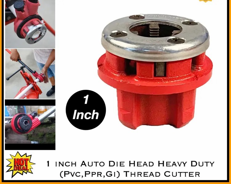 1 inch Pipe Auto Die Head Heavy Duty (PVC,Ppr,Gi) Thread Cutter | Daraz ...