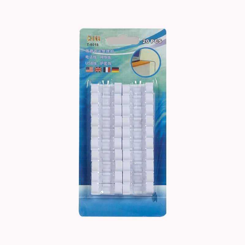 20pcs Wire Cable Management Organizer Desktop & Workstation Cord Clips ...