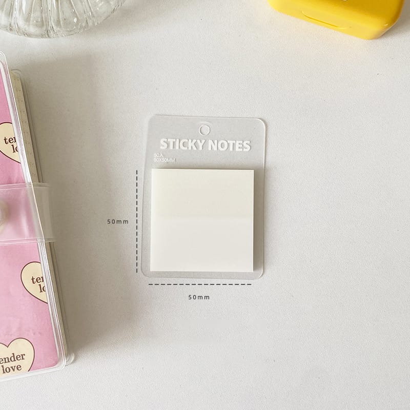Transparent Sticky Note Memo Pads 50 Sheets Kawaii Notepad PET ...