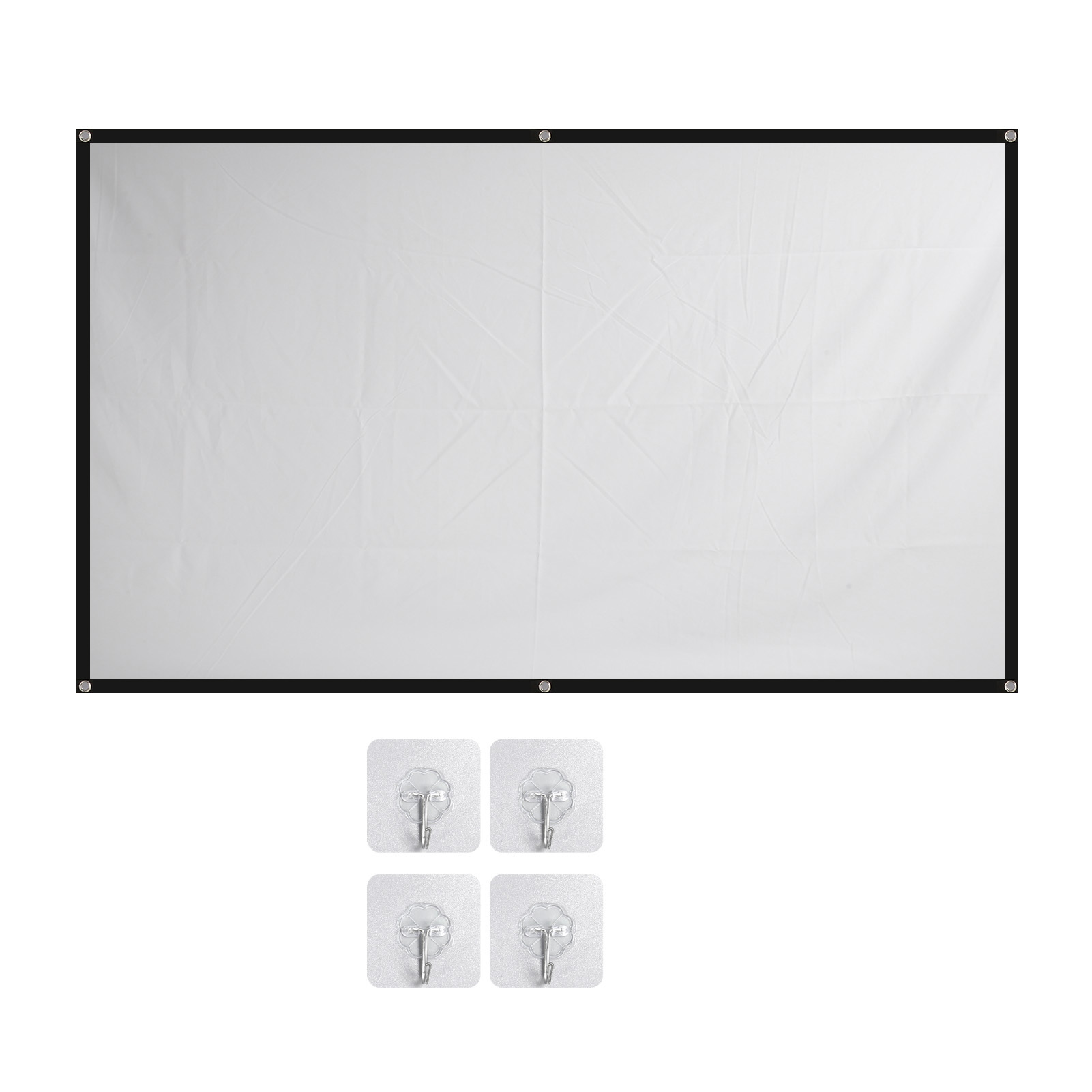 Projector Screen 16 : 9 High Density HD Projector Screen Portable Easy ...