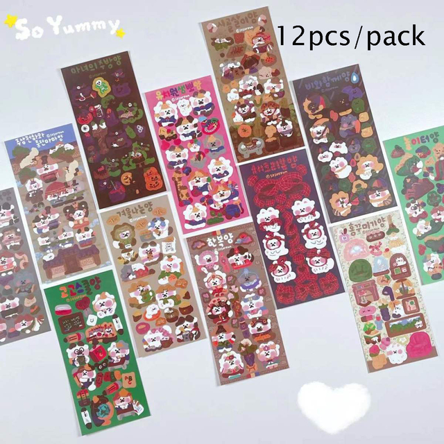 SKYSONIC BOBO Full Set Jelly Floro Journal Stickers Decor Seal ...