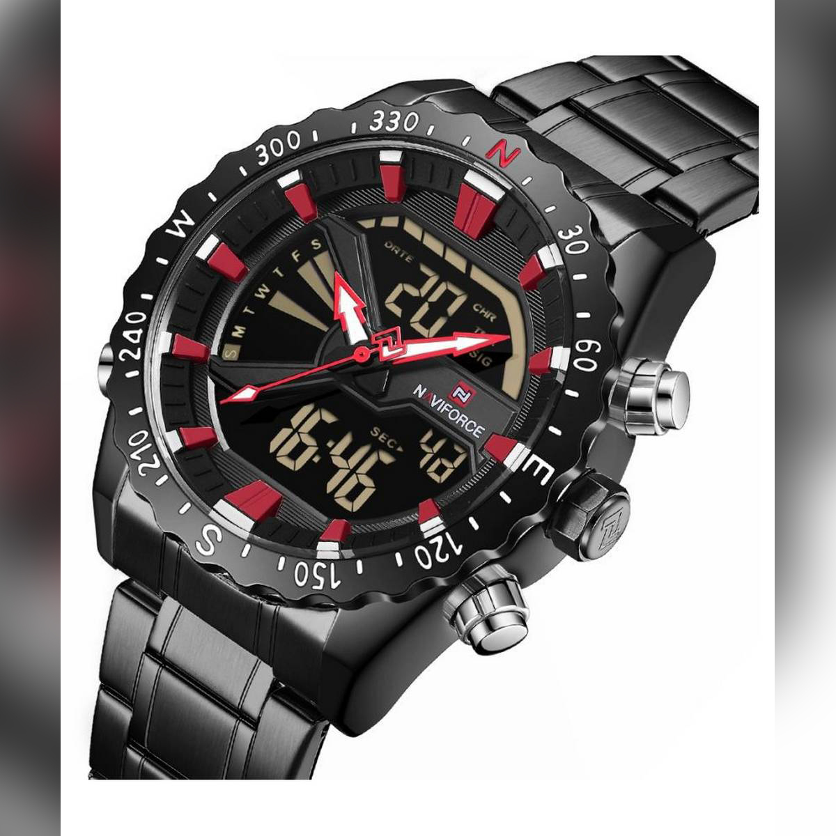 NAVIFORCE NF9136S ANALOG DIGITAL CHAIN WATCH FOR MEN | Daraz.com.bd