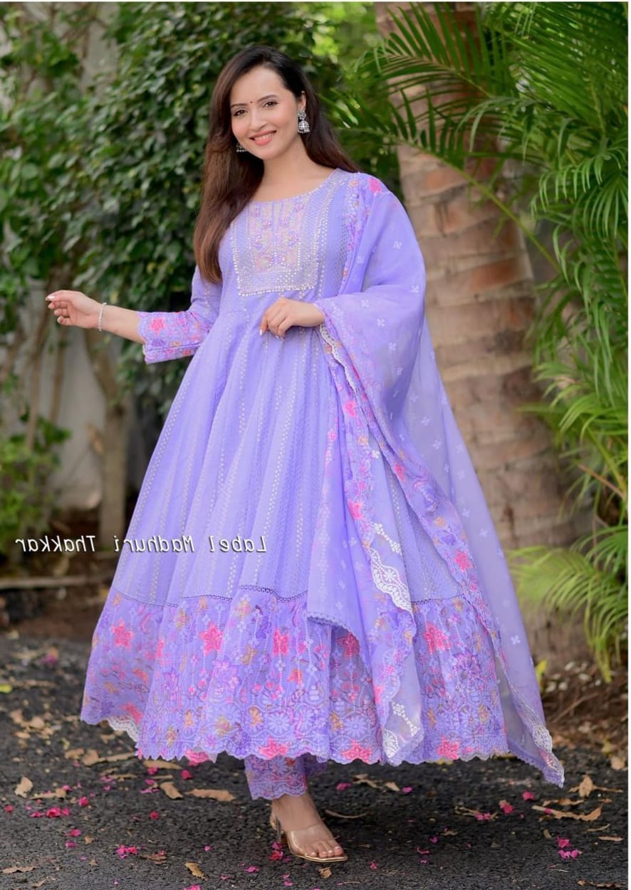 Modern Design Stitched Embroidery & Sequence Work Three Piece ...