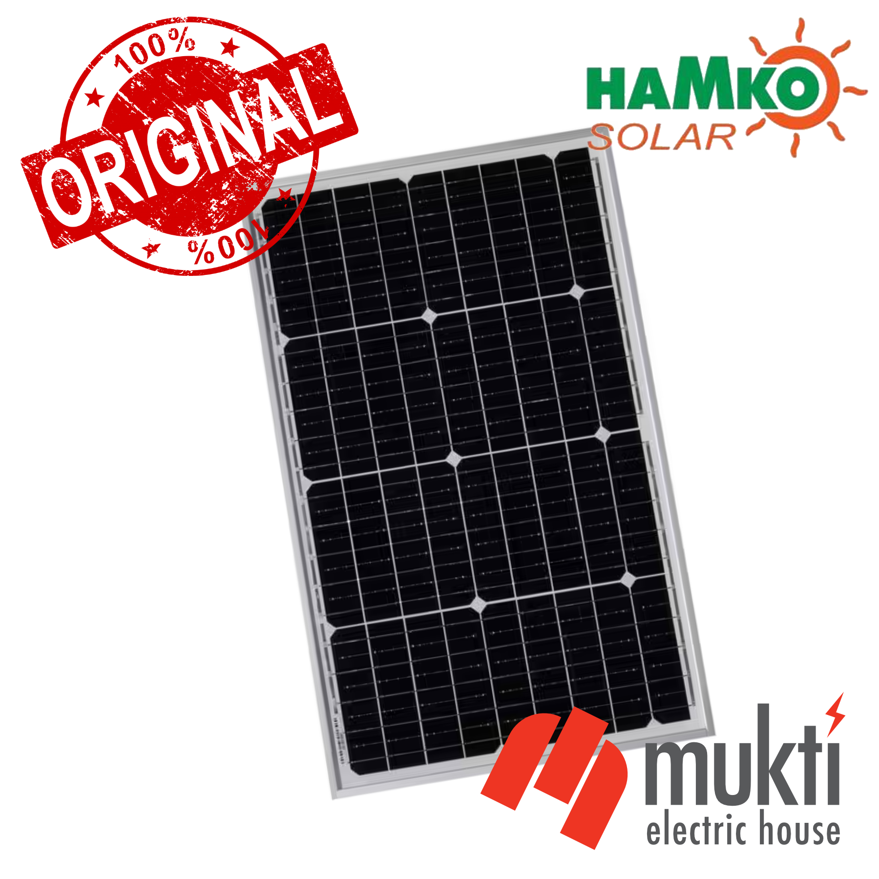 H.A.M.K.O. 65 Watt 12 Volt Mono Solar Panel Power Outdoor Waterproof ...