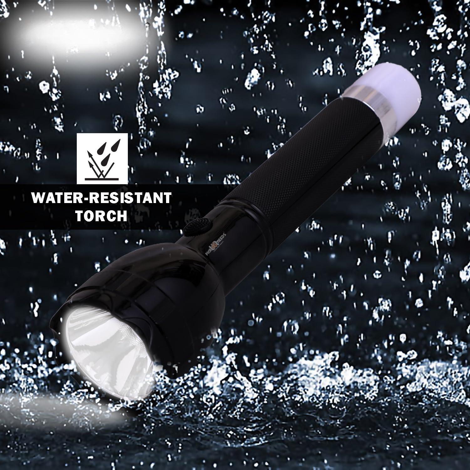 Long Range High Power Led Torch Light With Battery Charging Indicator ...